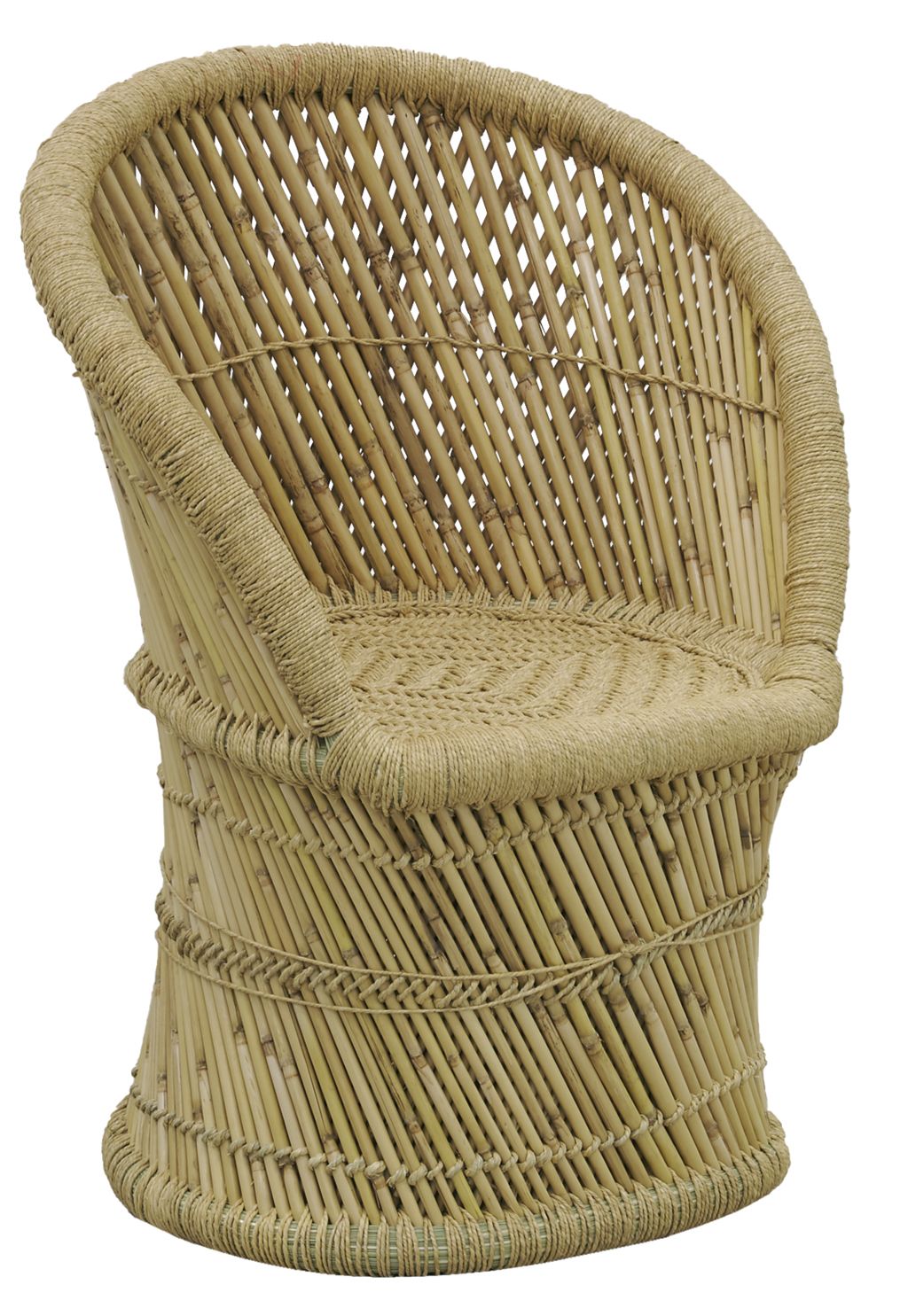 Fauteuil rond en roseau naturel