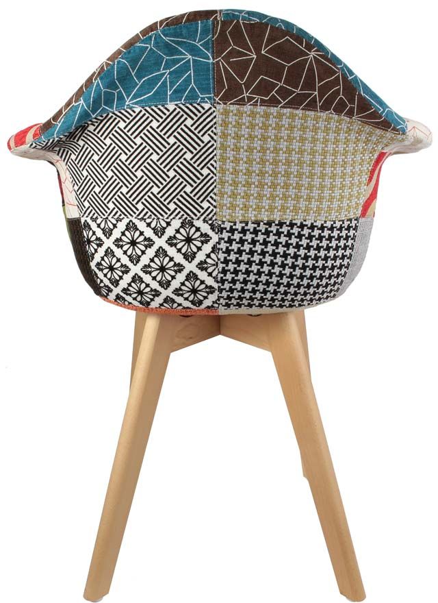 Fauteuil scandinave patchwork (lot de 2) (multicolore)