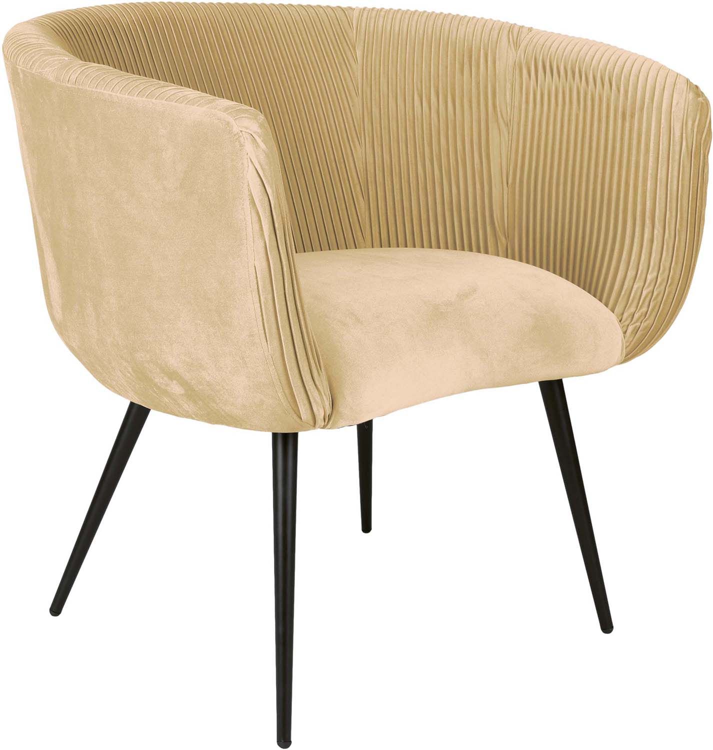 Fauteuil en velours majestic (beige)
