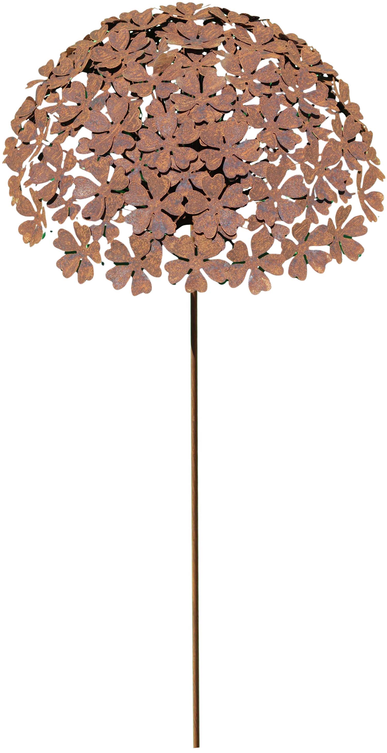 Fleur décorative en fer forgé rouillé (modèle 1)