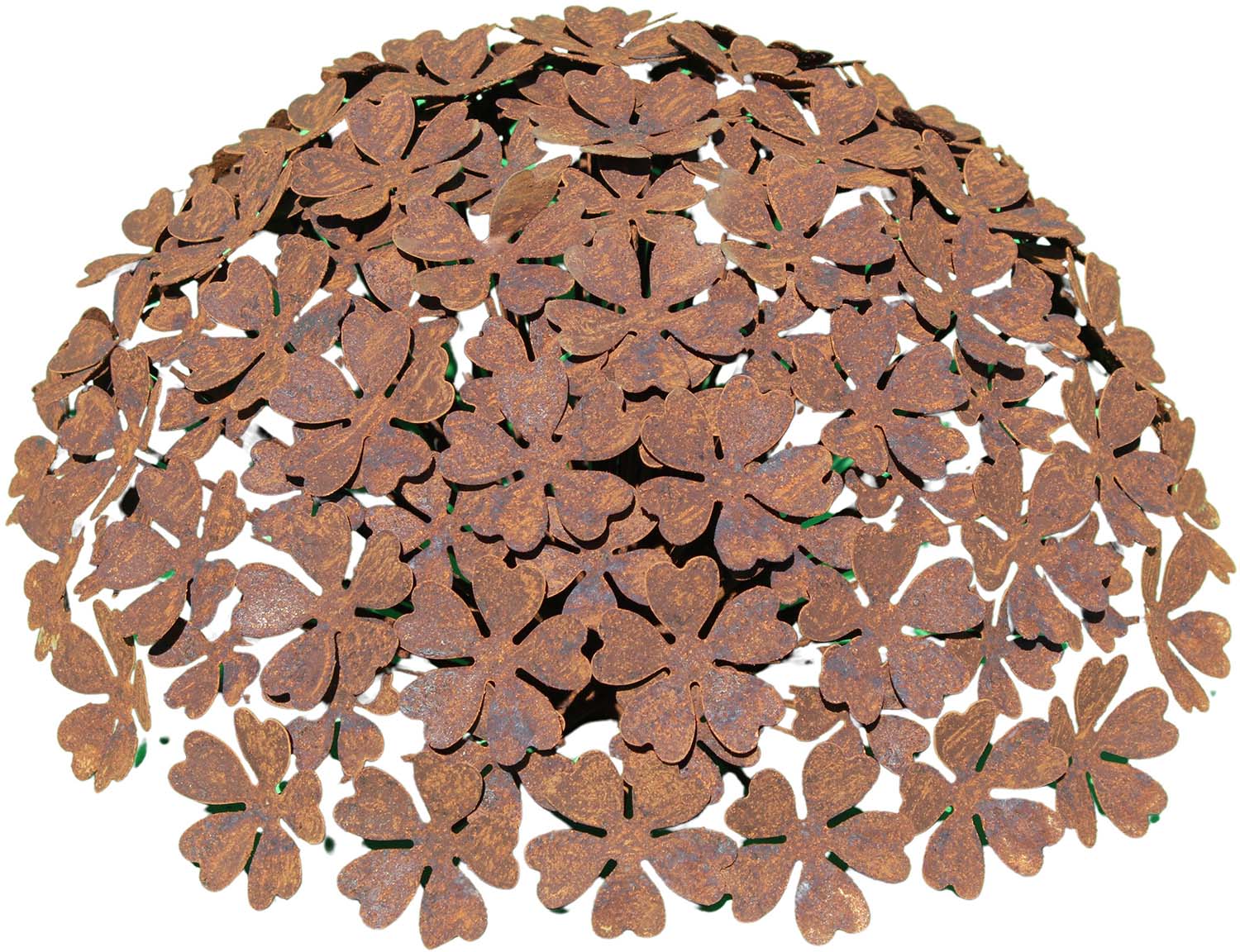 Fleur décorative en fer forgé rouillé (modèle 1)