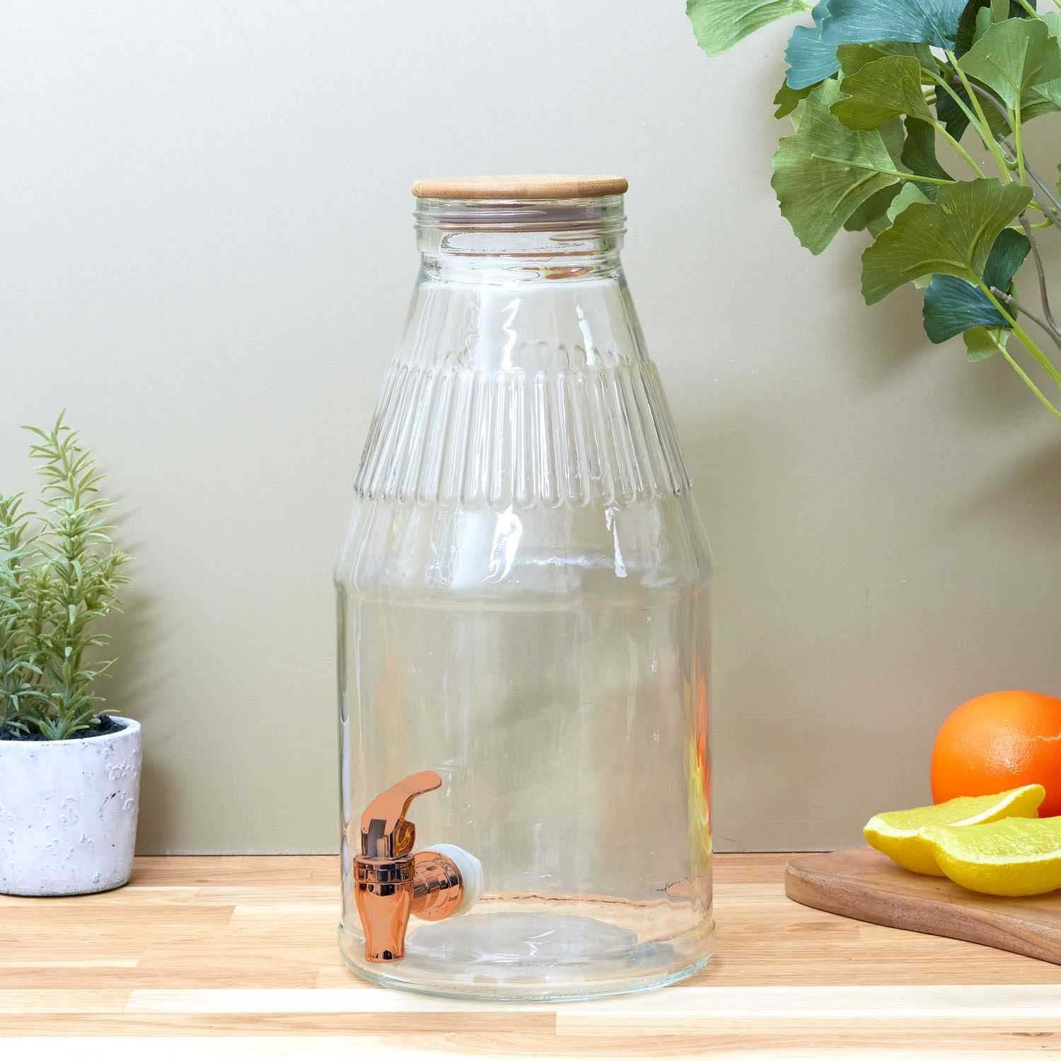Fontaine à boisson avec couvercle en bambou 3.8 litres
