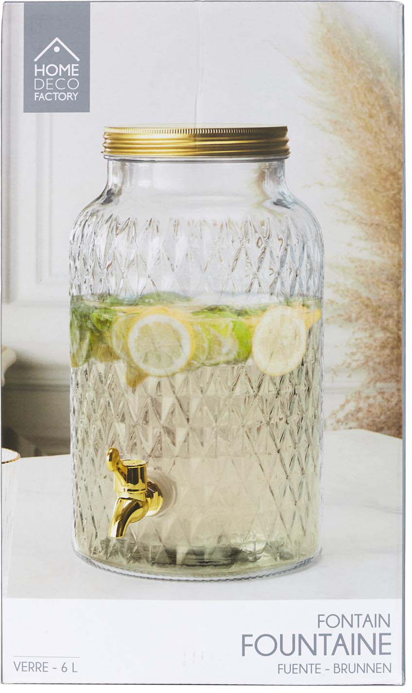 Fontaine à boisson 6 litres design diamant