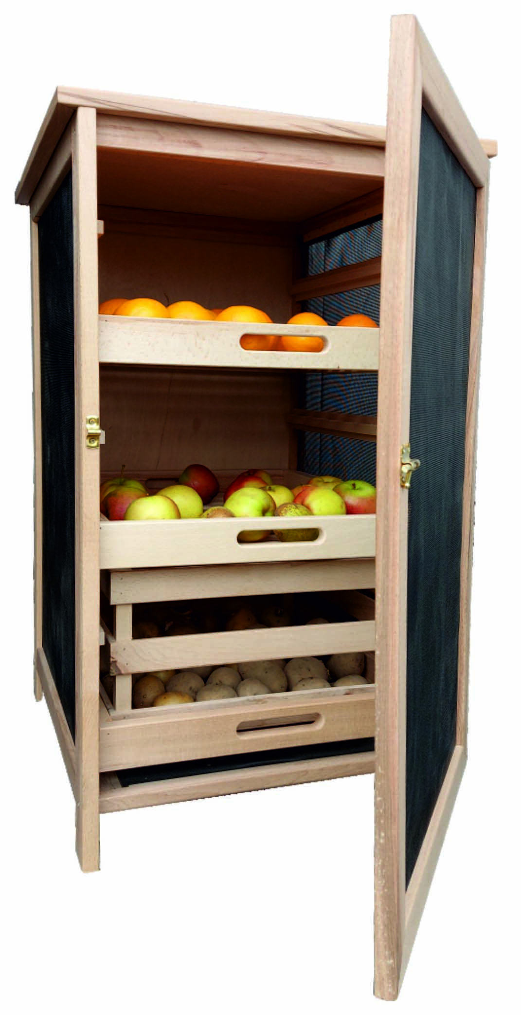 Garde manger en pin 3 étagères cabinets