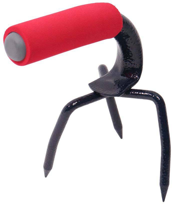 Griffe rotative à main en acier et plastique