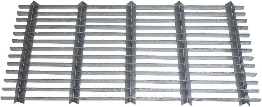 Grille gratte-pieds en acier galvanisé 40 x 80 cm