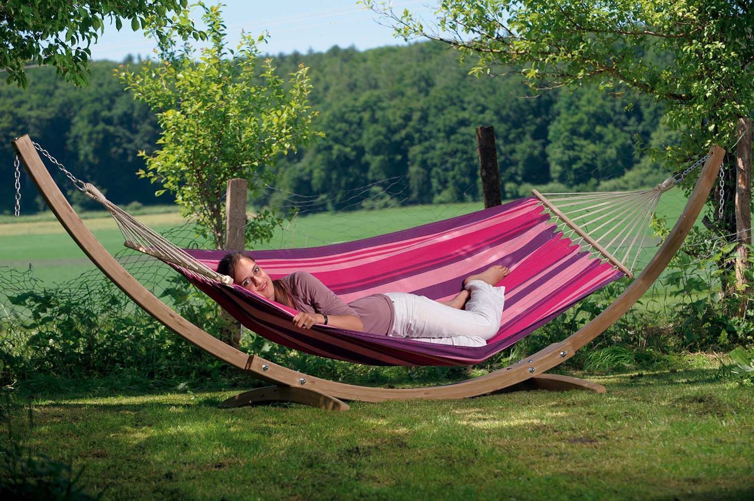 Hamac avec support en bois starset (candy)