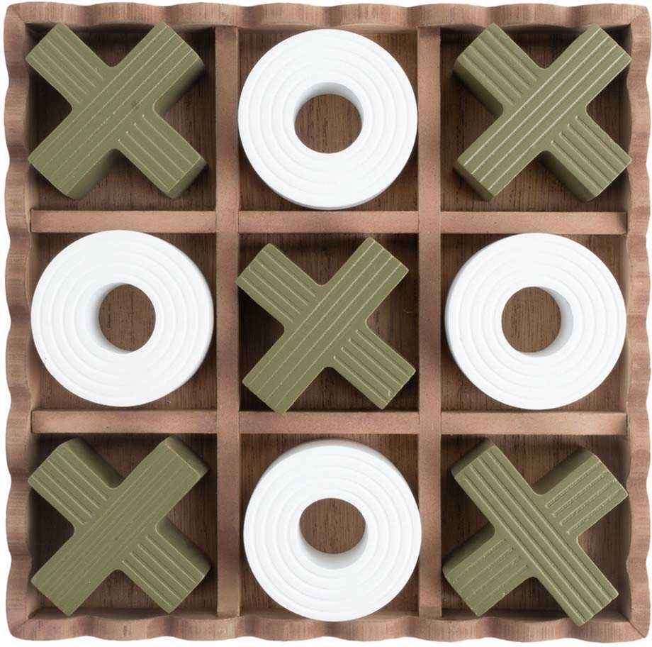 Jeu de morpion en mdf tic tac (vert)