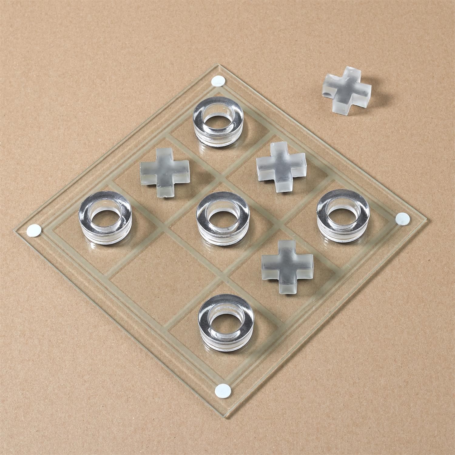 Jeu de morpions en verre