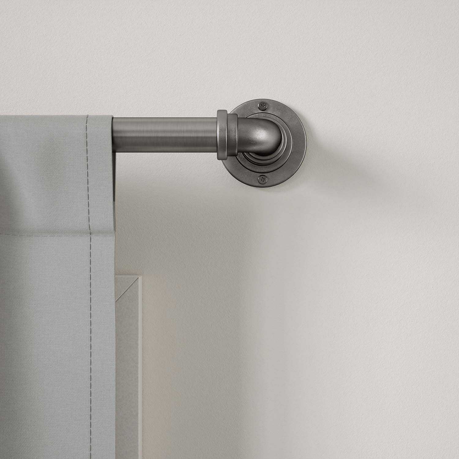 Kit tringle à rideaux extensible pipe (extensible de 91 à 168 cm)