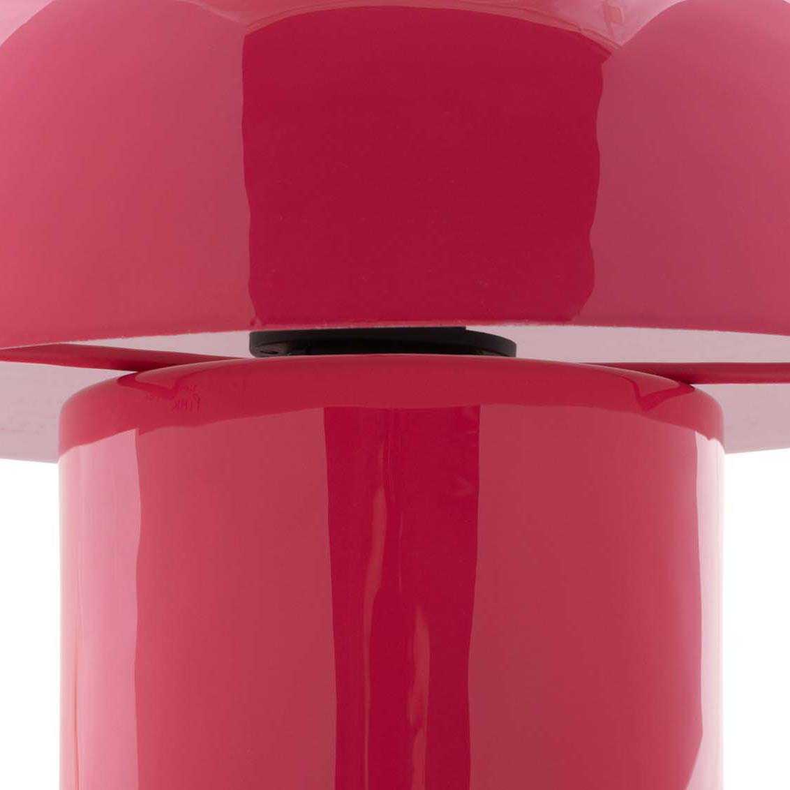 Lampe à poser en métal coloré fat mushroom mini (rose)