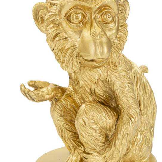 Lampe à poser en métal doré monkey 20 x 51.5 cm