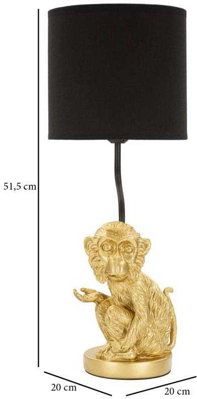 Lampe à poser en métal doré monkey 20 x 51.5 cm