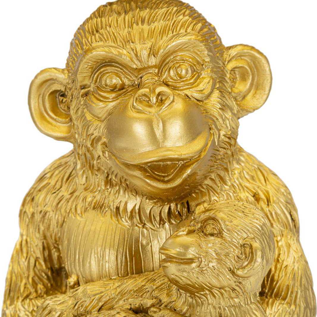 Lampe à poser en métal doré monkey mum 30 x 49 cm