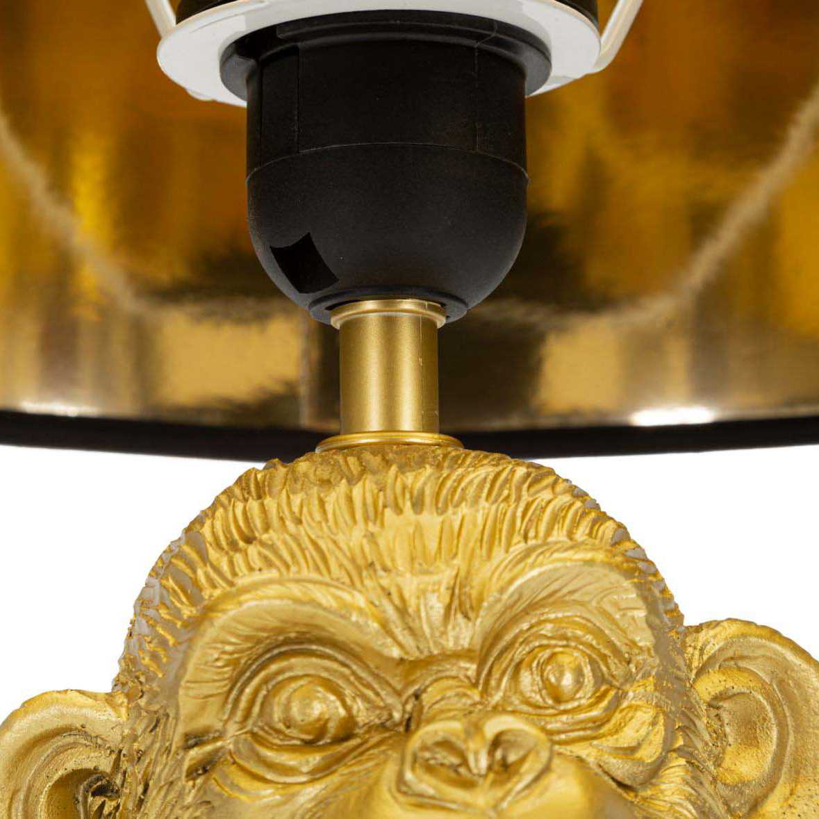 Lampe à poser en métal doré monkey mum 30 x 49 cm
