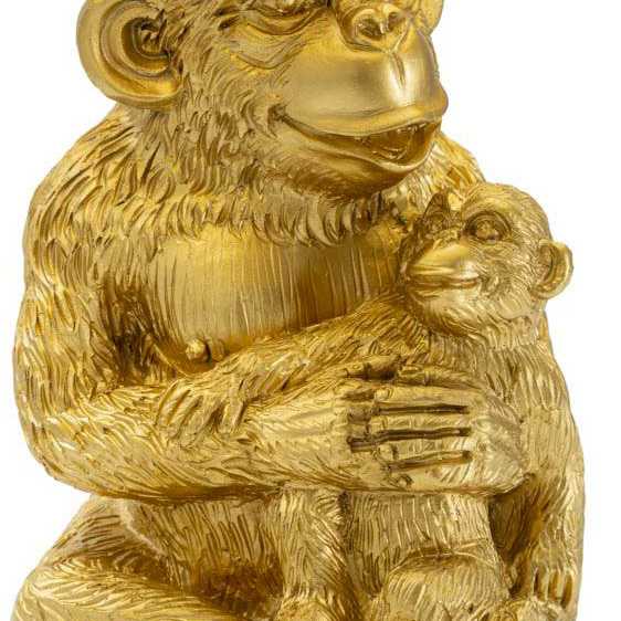 Lampe à poser en métal doré monkey mum 30 x 49 cm