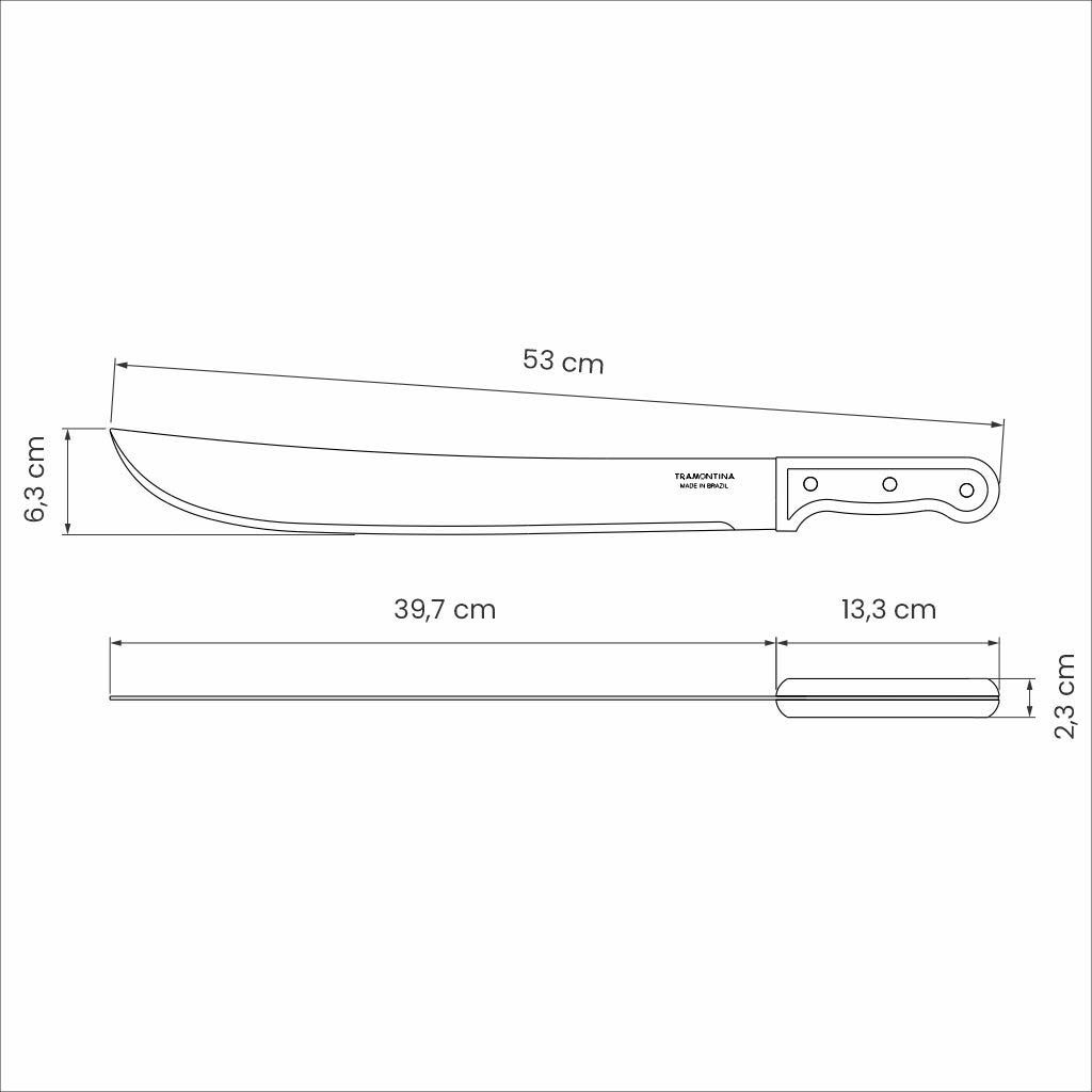 Machette en acier carbone et bois (lame 41 cm)