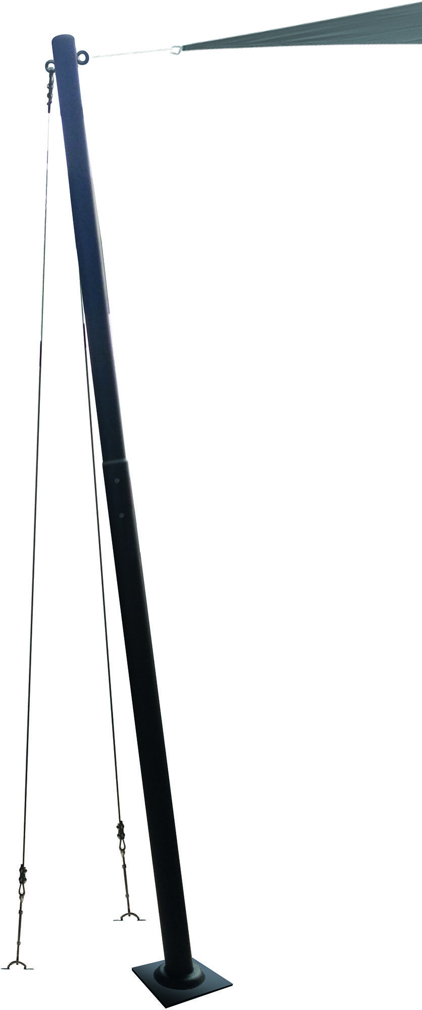 Mat de fixation incliné pour voile d'ombrage