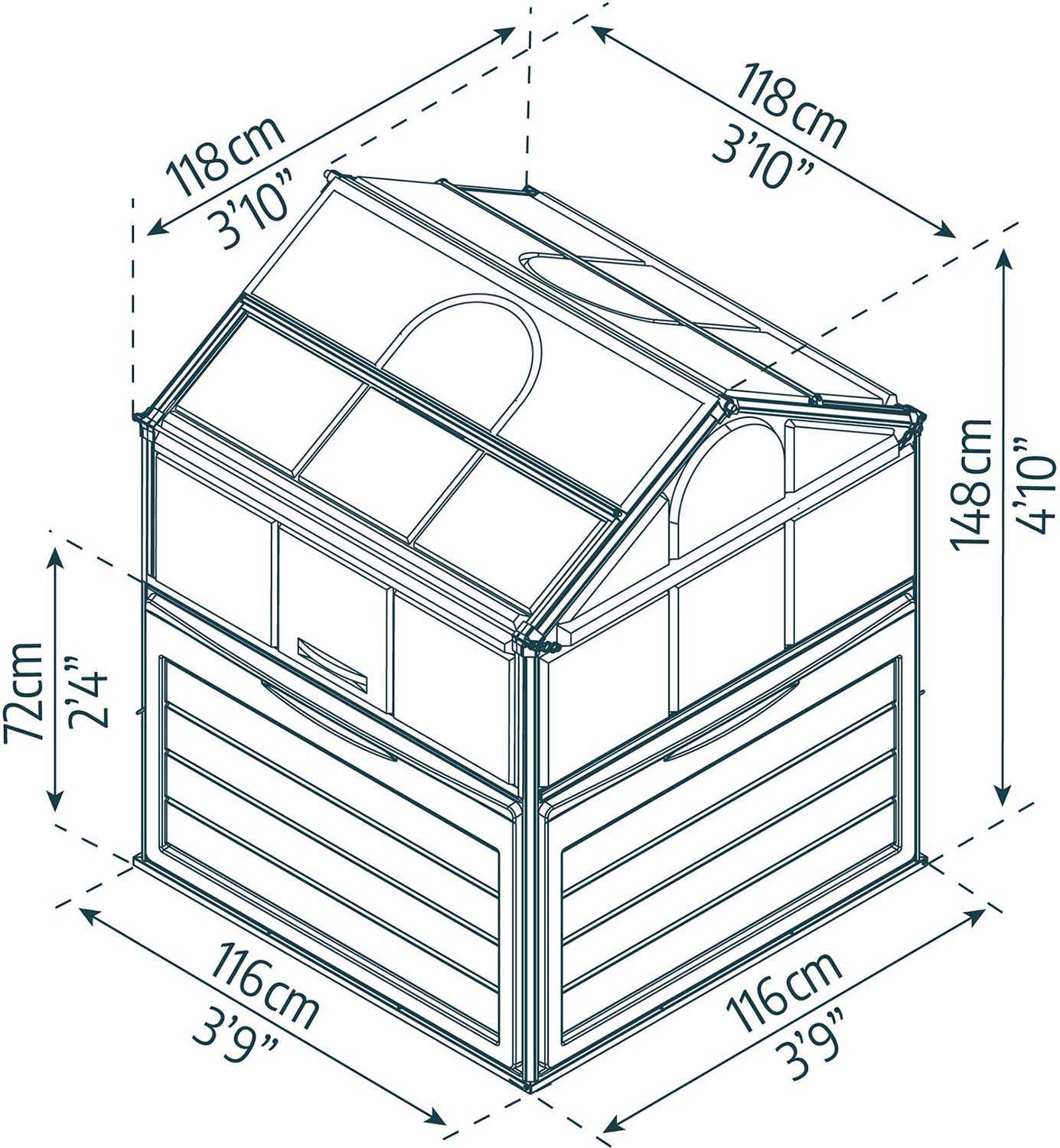 Mini-serre de jardin en aluminium et polycarbonate plant-inn