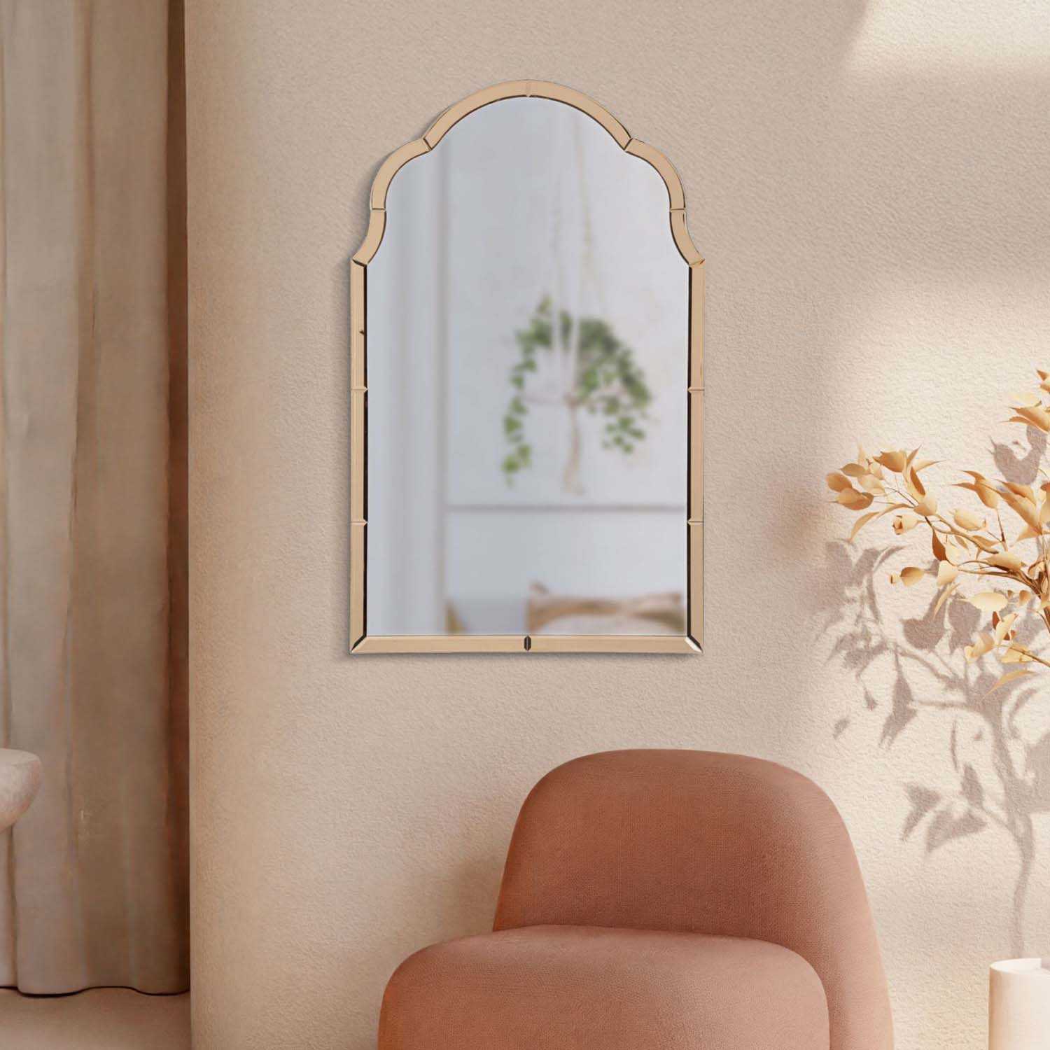 Miroir en mdf rose tangier (62 x 1 x 100 cm)