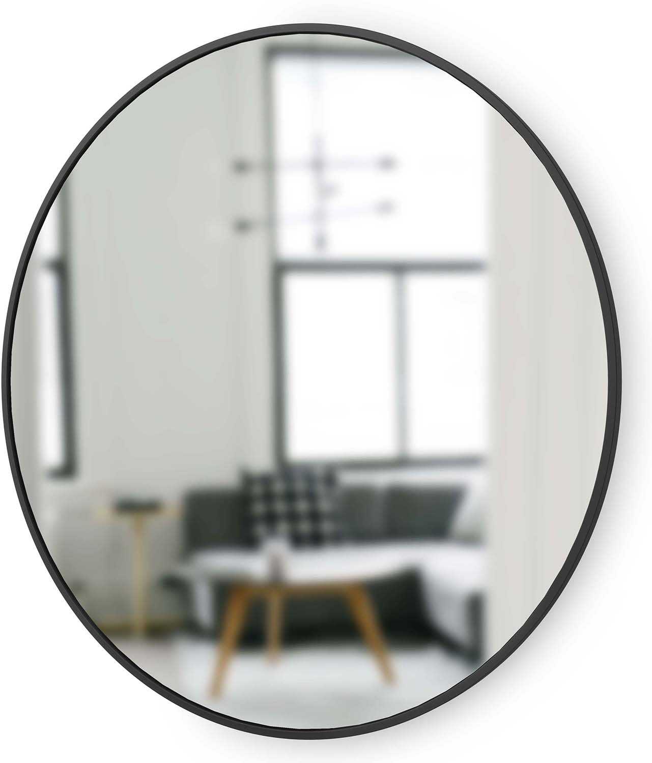 Miroir rond 94 cm hub (noir)