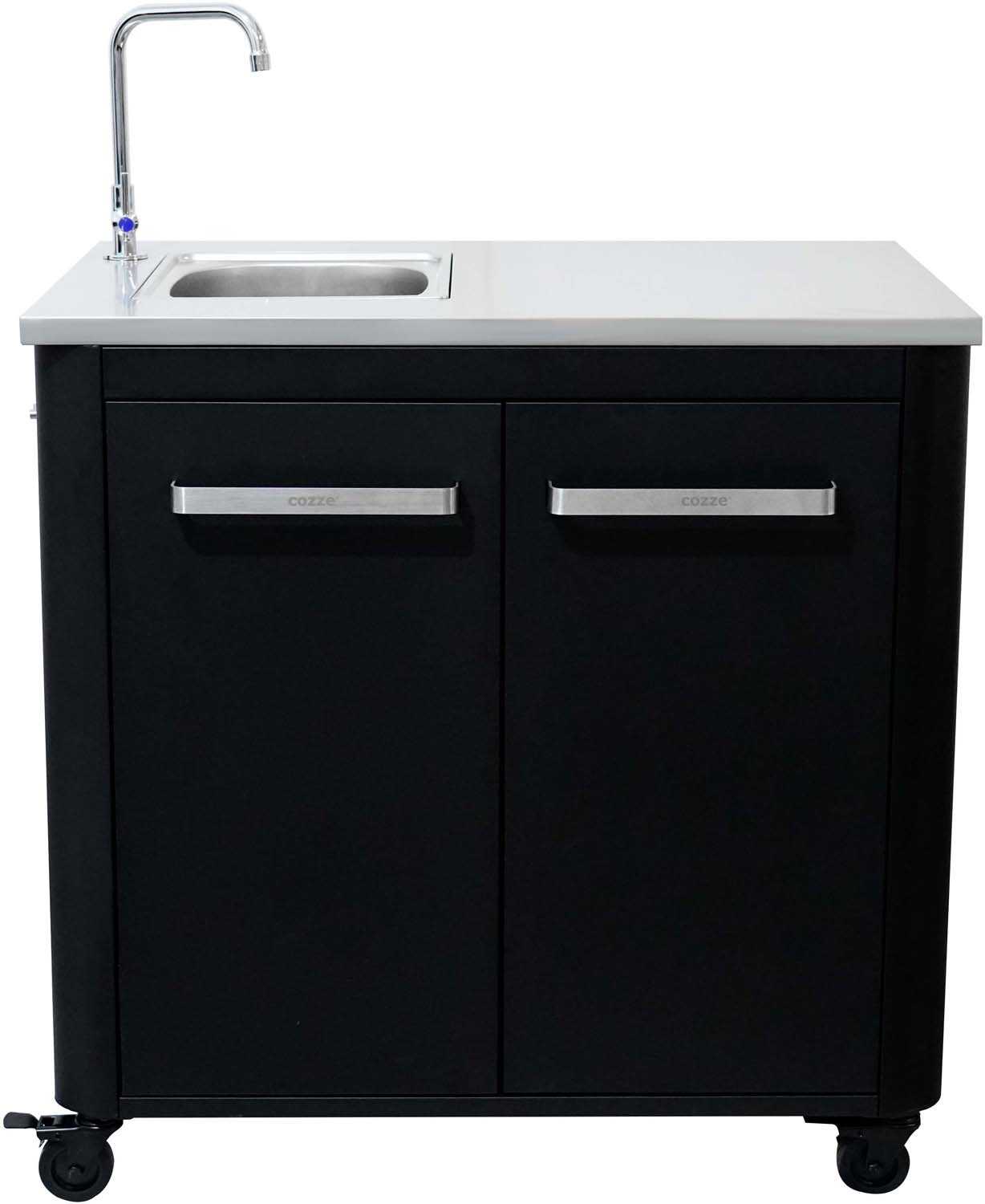 Module cuisine extérieure évier avec plan de travail en inox