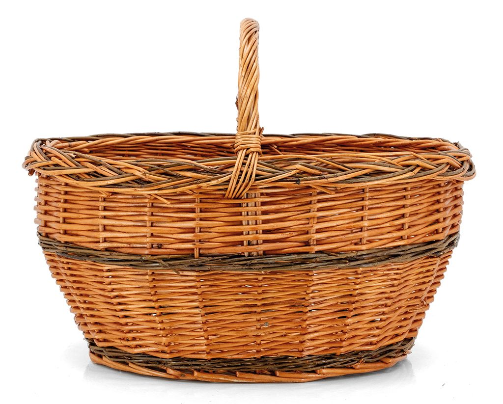 Panier lucette en osier buff (arrondi)