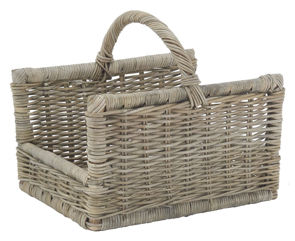 Panier à bûches rectangulaire en poelet