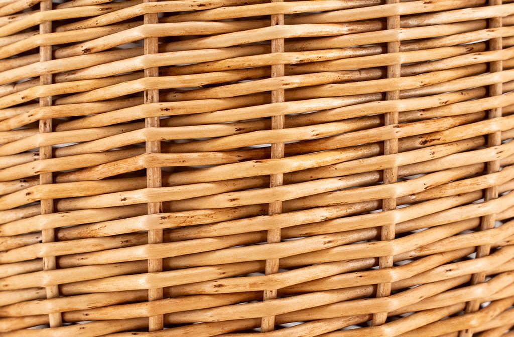 Panier à couvercle pivotant en osier clair