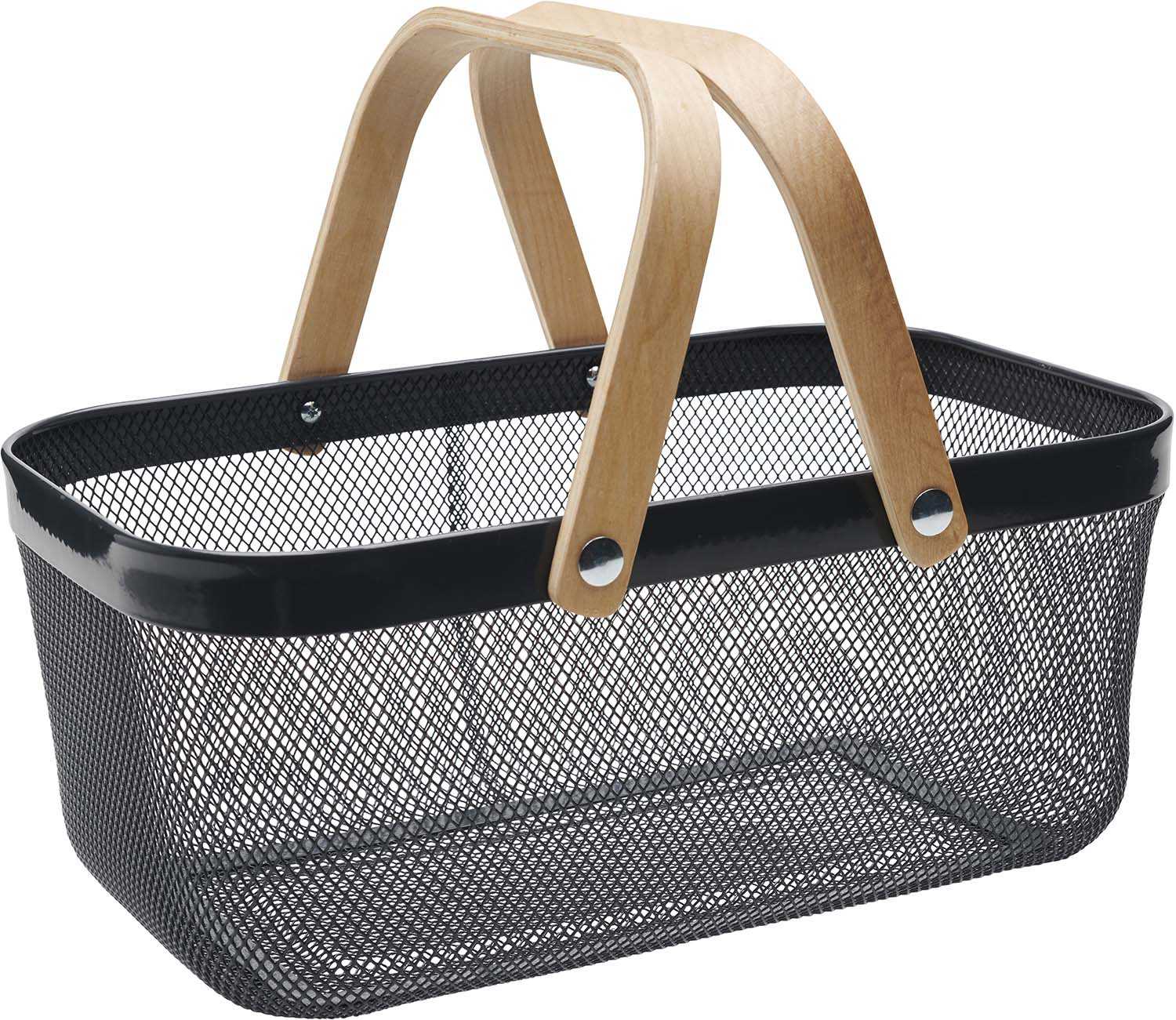 Panier en métal gris anthracite grosser (16 litres)