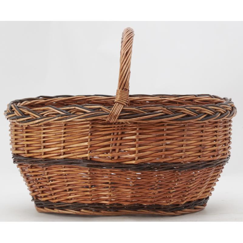 Panier lucette en osier buff (arrondi)