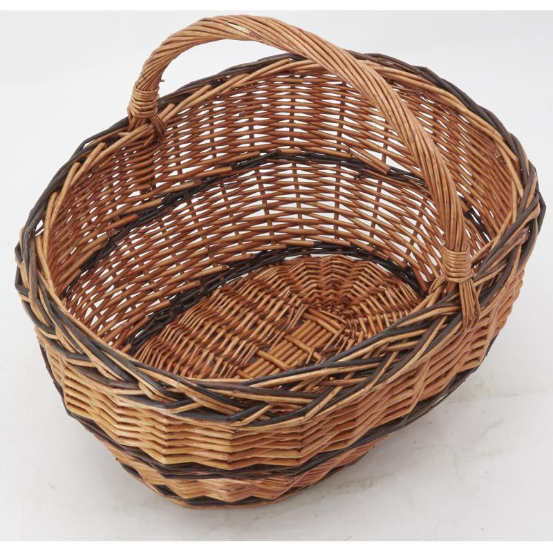 Panier lucette en osier buff (arrondi)