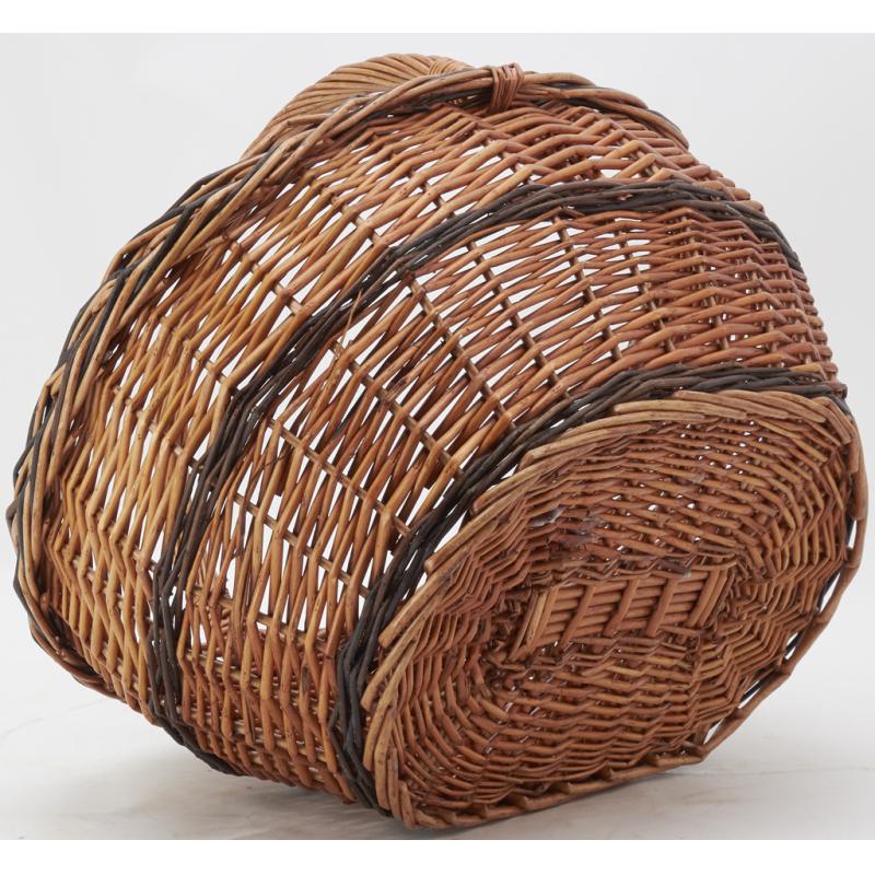 Panier lucette en osier buff (arrondi)