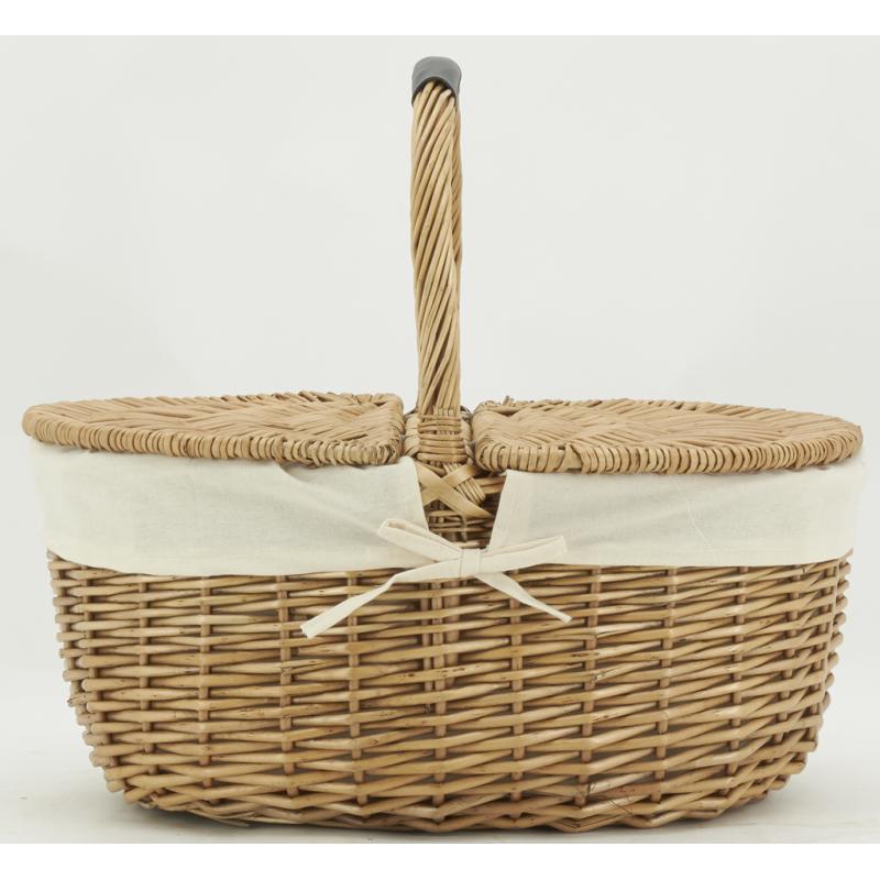 Panier en osier avec couvercle