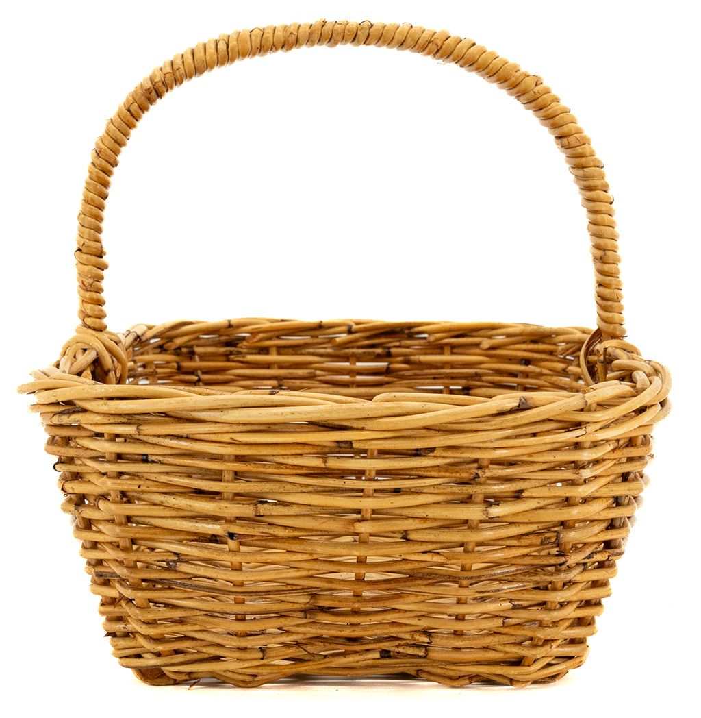 Panier rectangulaire en poelet naturel