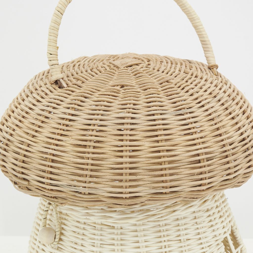 Panier en rotin maison champignon