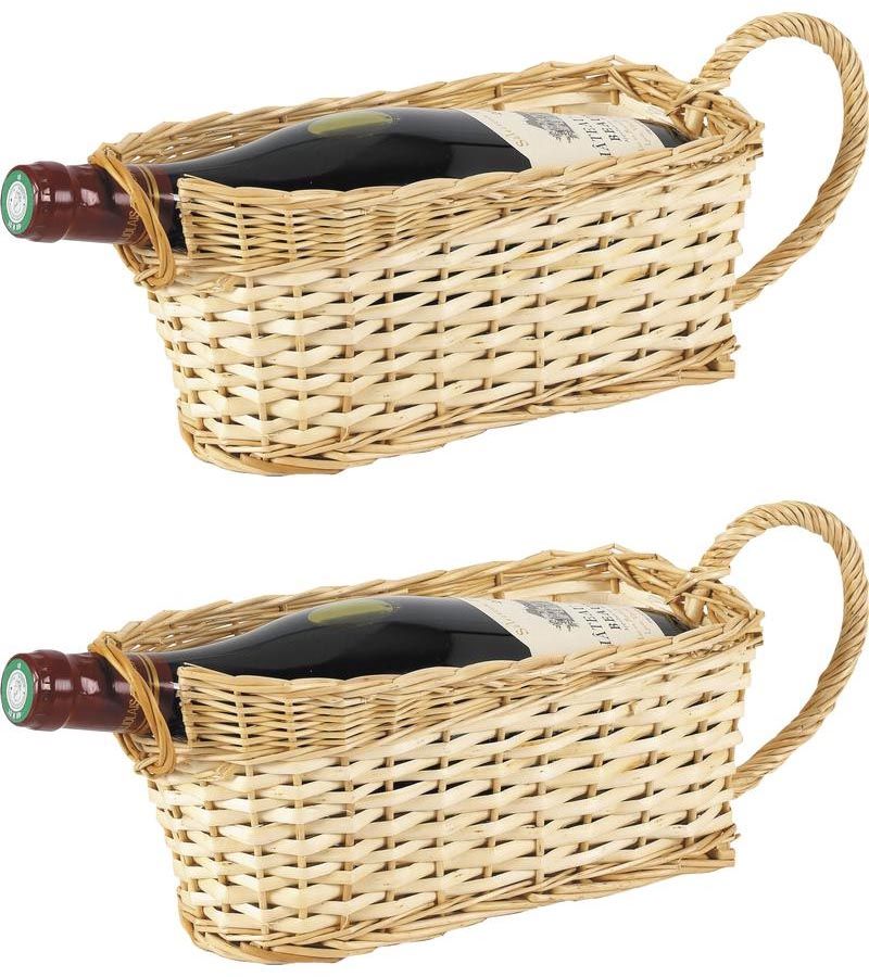 Paniers verseur en osier naturel (lot de 2)