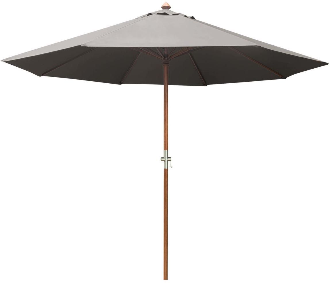 Parasol en bois 350 cm avec manivelle june (gris)