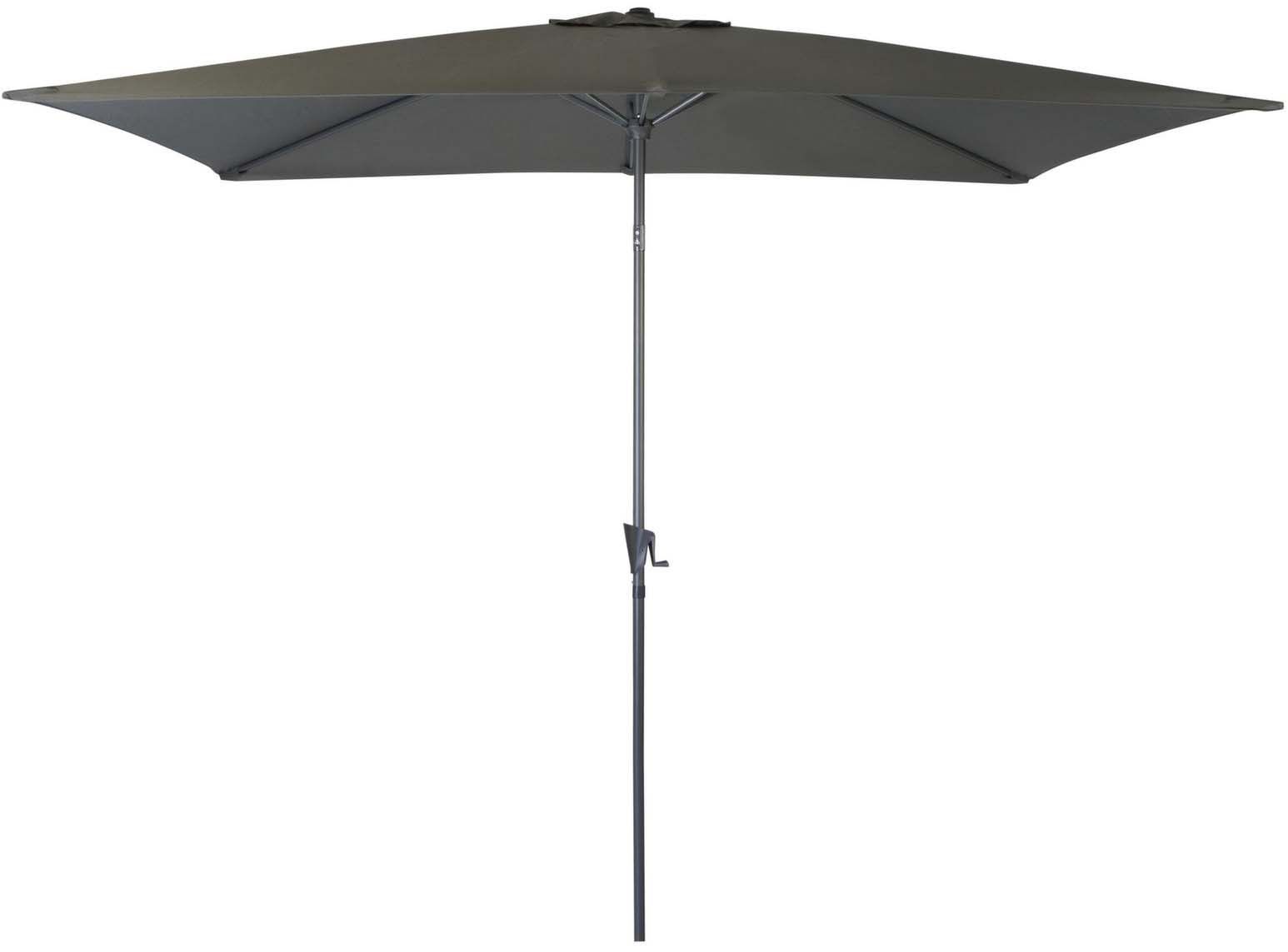 Parasol aluminium avec manivelle 3x2m tilt (gris)