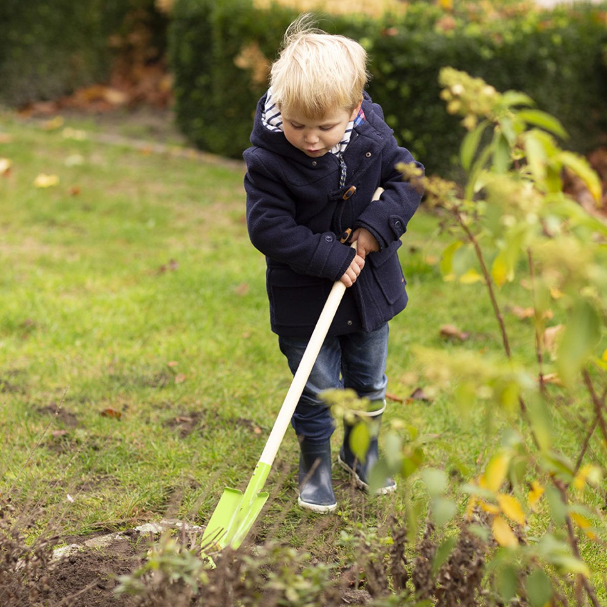 Outil de jardin pour enfant manche en bois (pelle ronde)