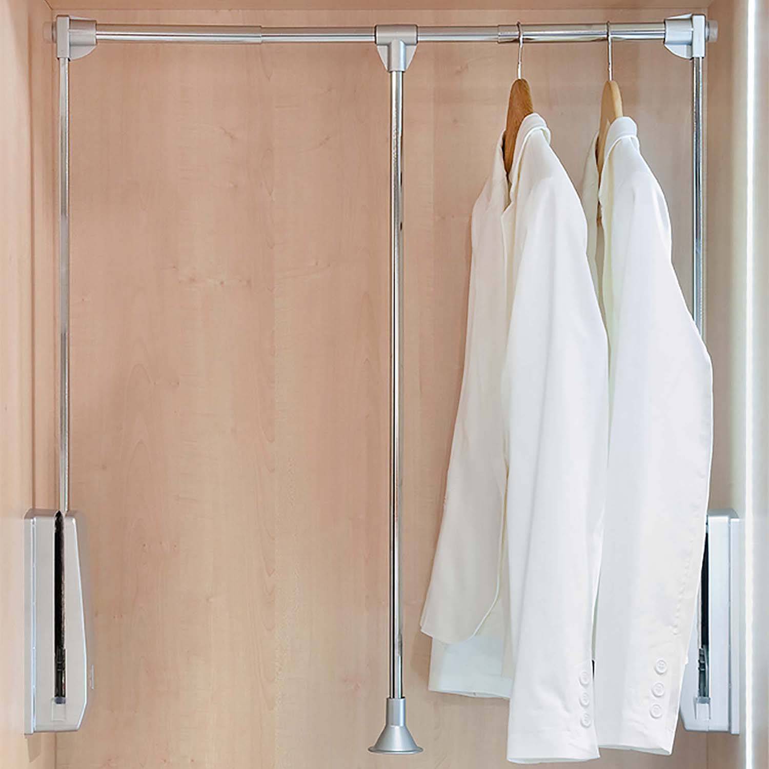 Penderie rabattable chromée pour armoire hang (largeur réglable de 45 à ...