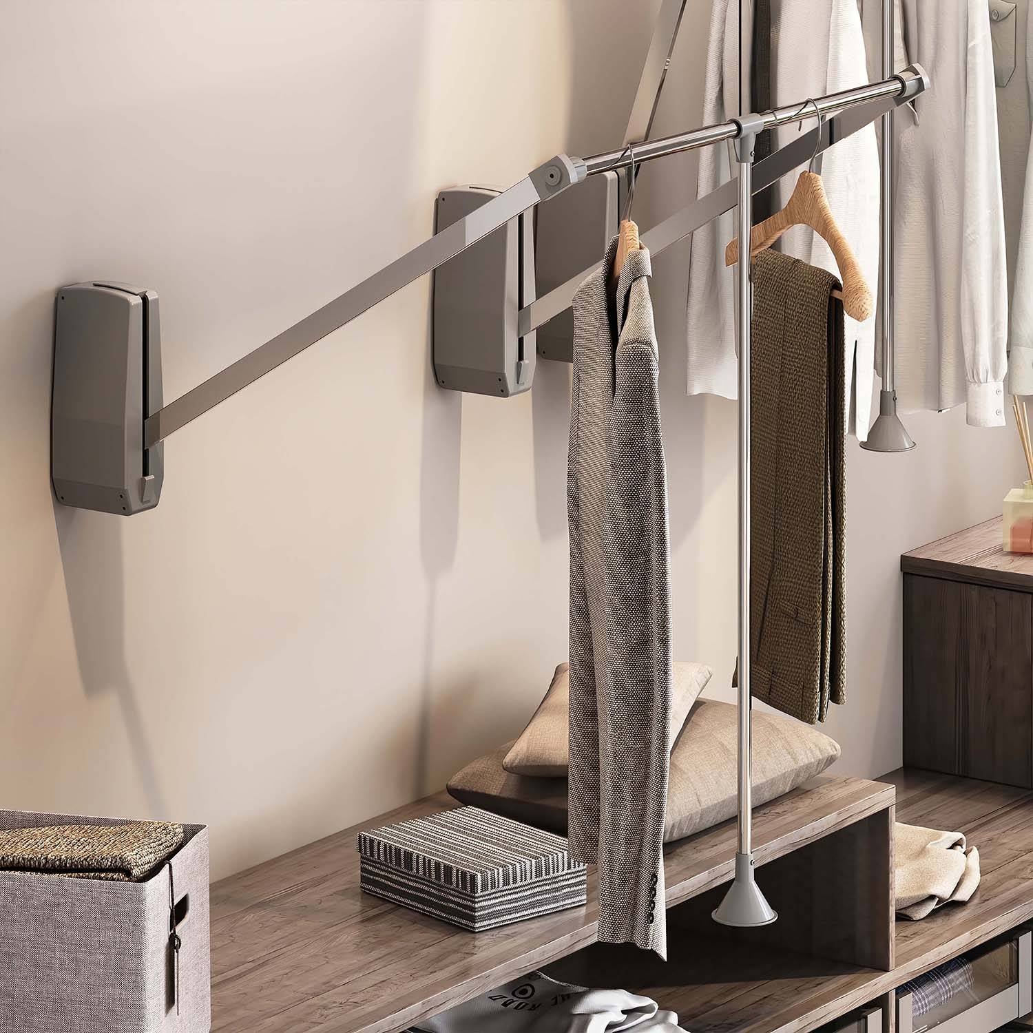 Penderie rabattable murale pour armoire hang