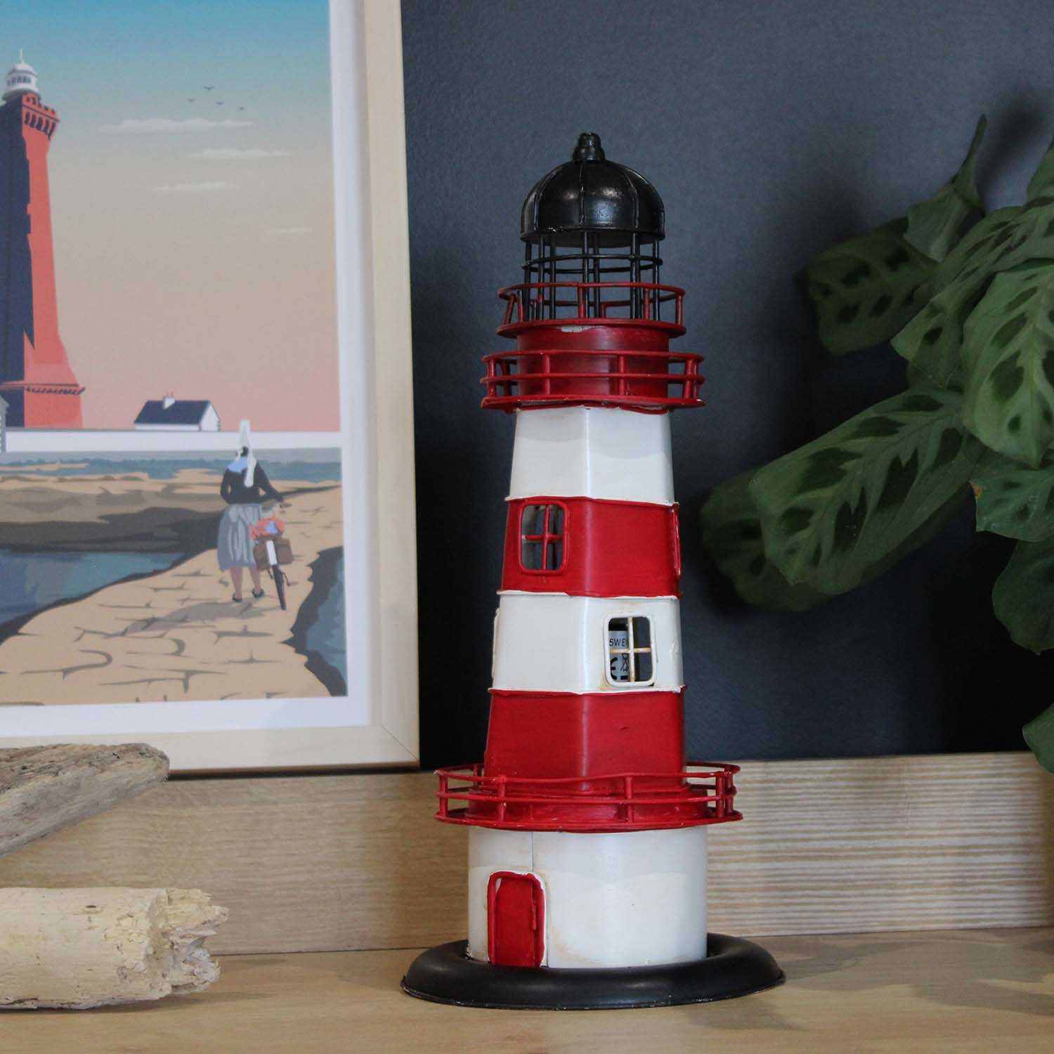 Phare en métal à led 32 cm (modèle 3)