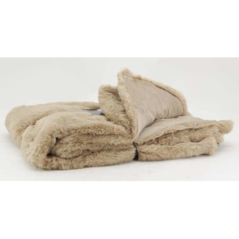 Plaid en fourrure toudou (beige )