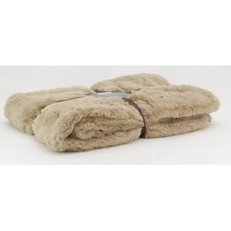 Plaid en fourrure toudou (beige )
