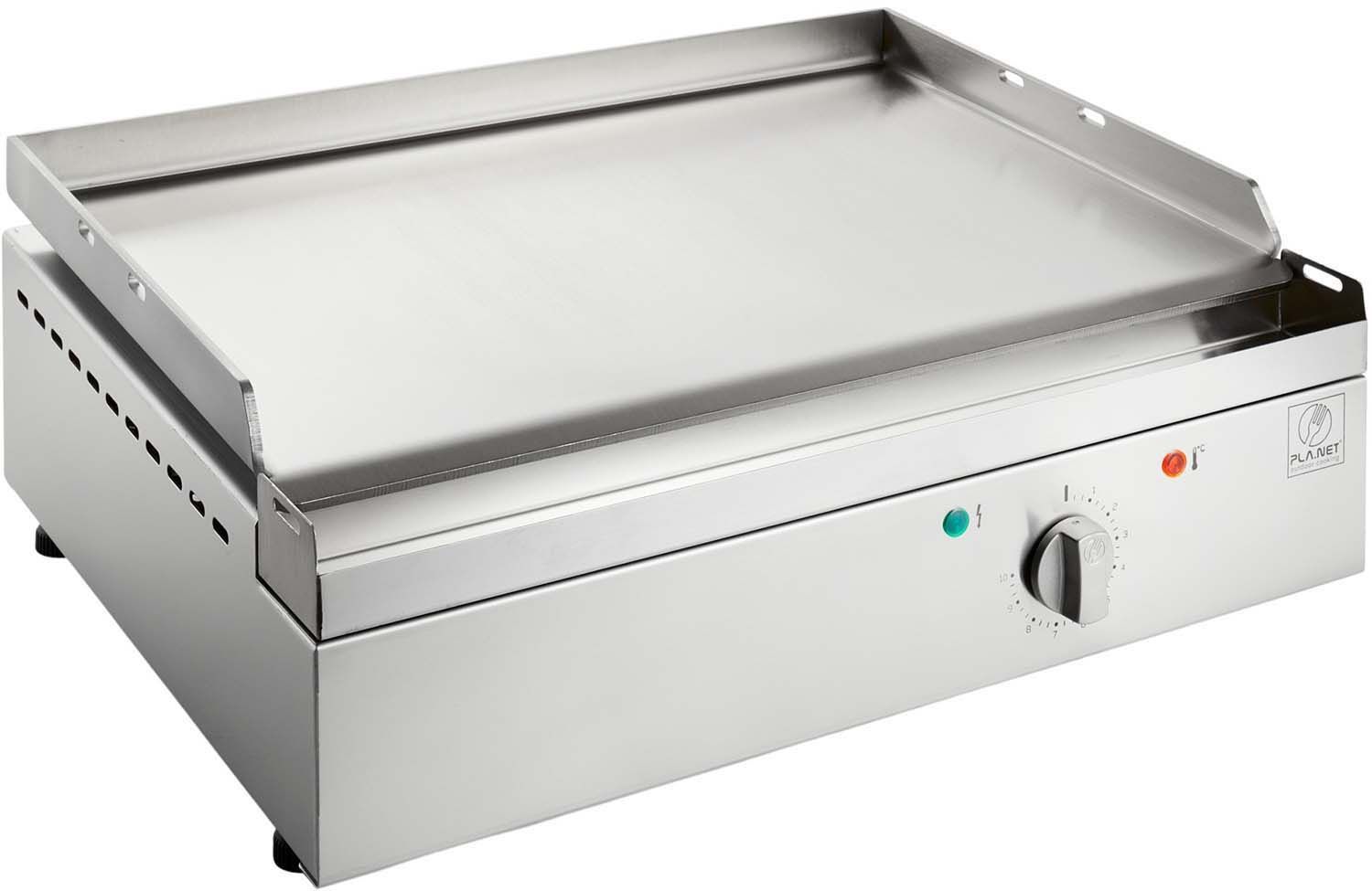 Plancha électrique en inox chef 55 cm (avec chariot ouvert + couvercle ...
