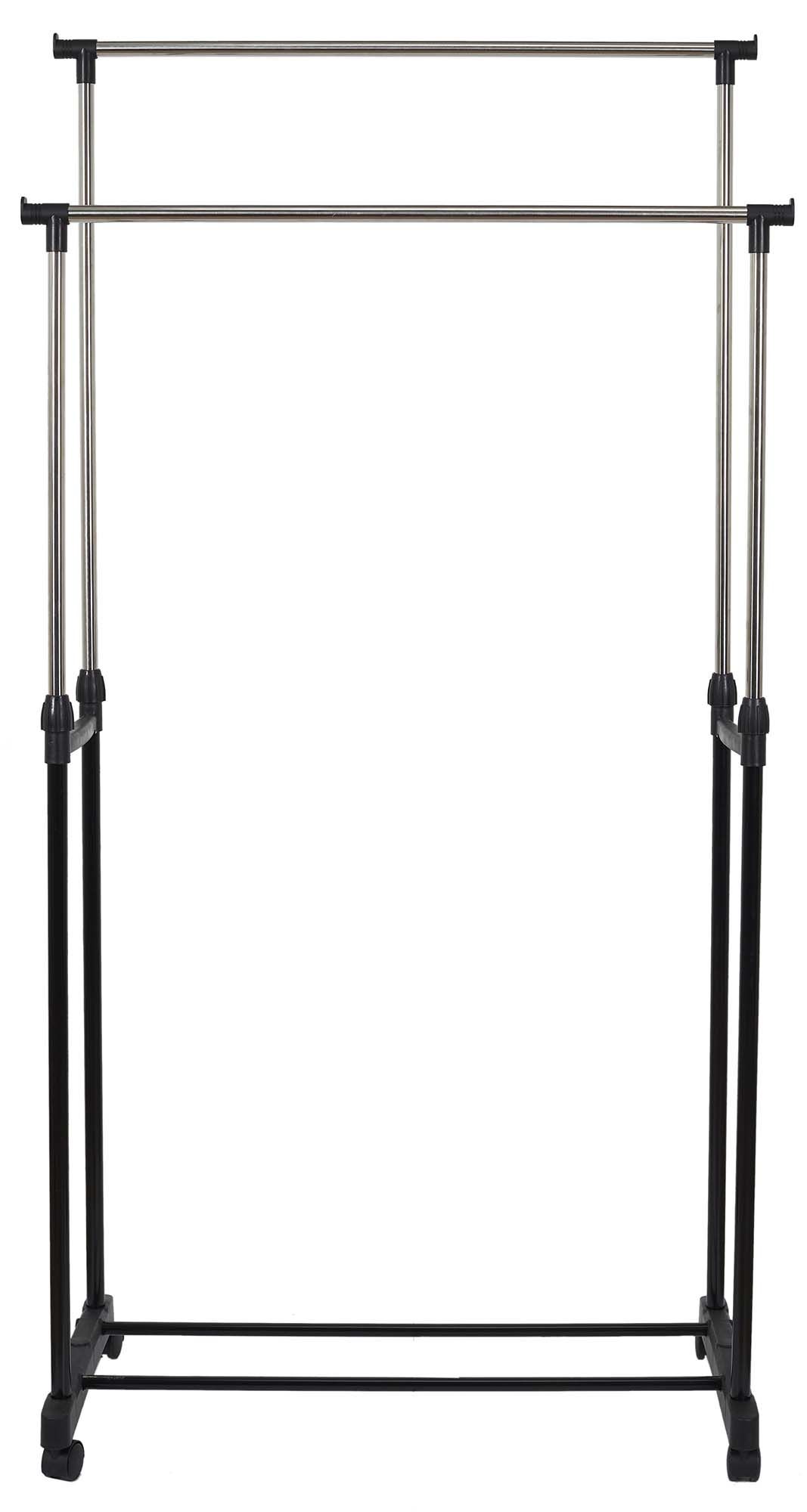 Portant double en métal avec roulettes