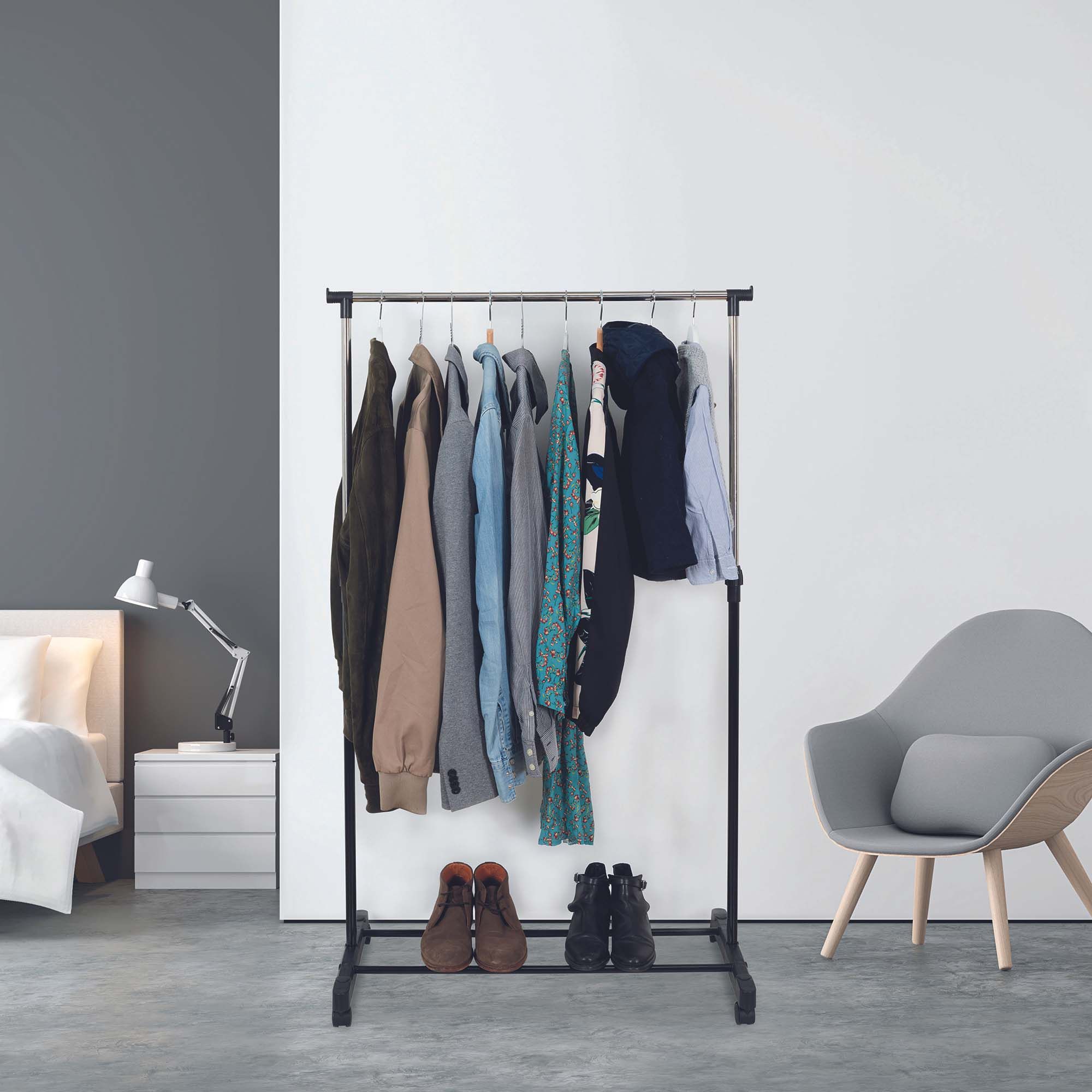 Portant en métal avec roulettes 80 cm