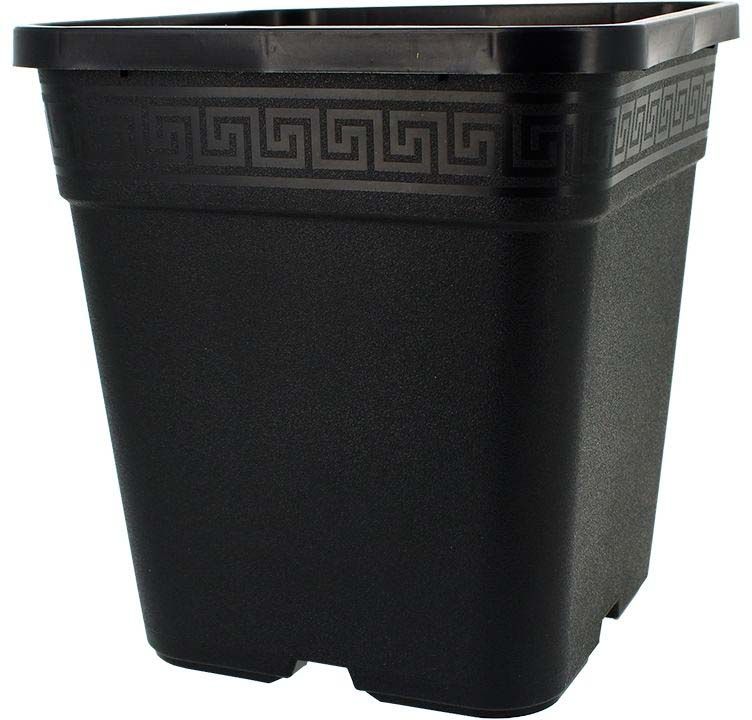 Pot de plantation carré noir 9 litres (lot de 10)