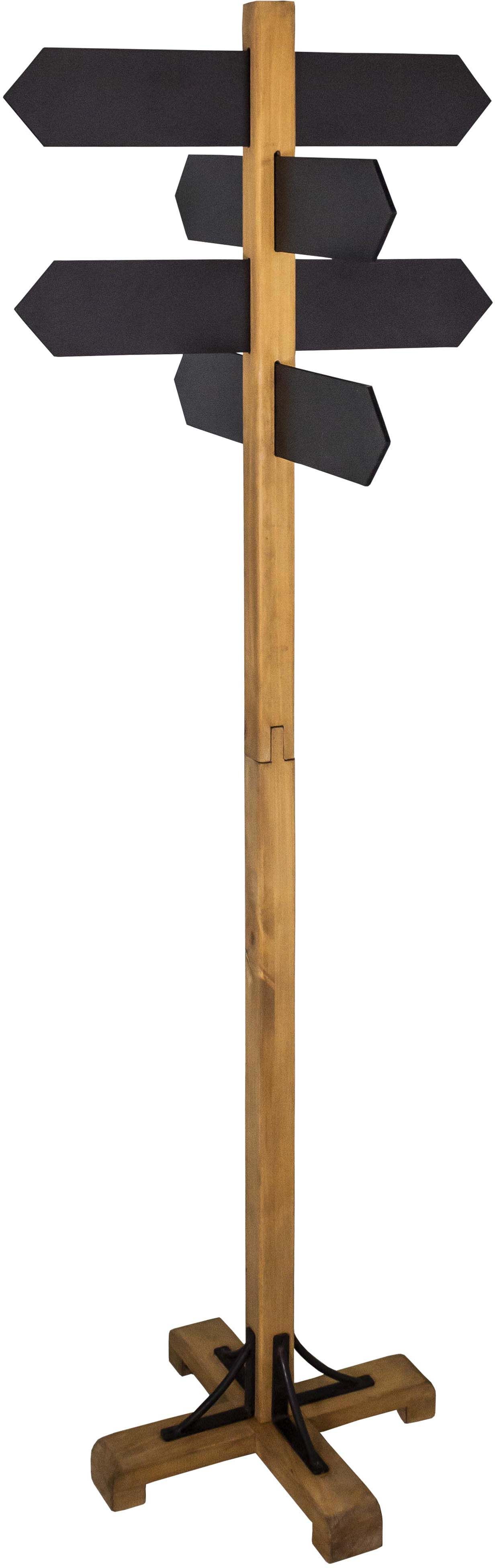 Poteau 8 ardoises directionnelles en bois